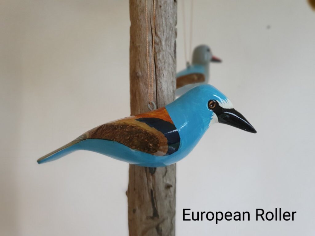 Hand carved and hand painted wooden birds - Weaverbirds