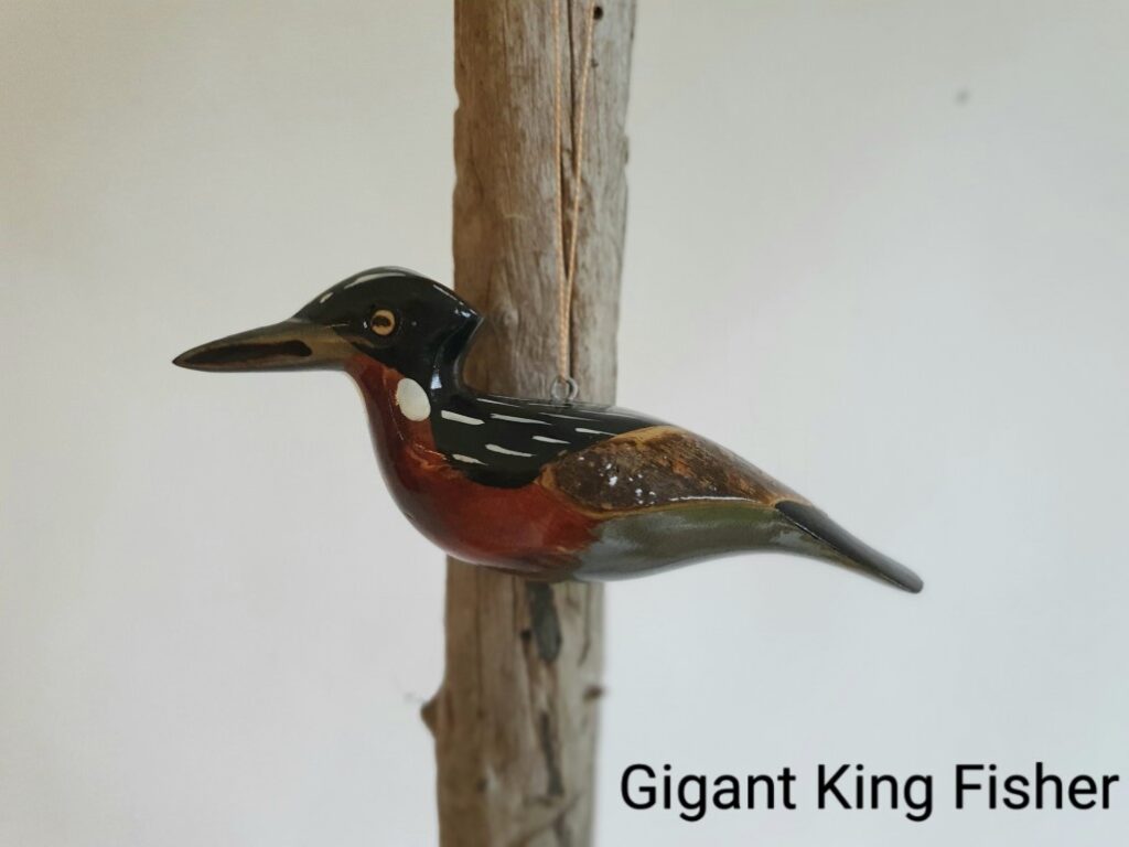 Hand carved and hand painted wooden birds - Weaverbirds